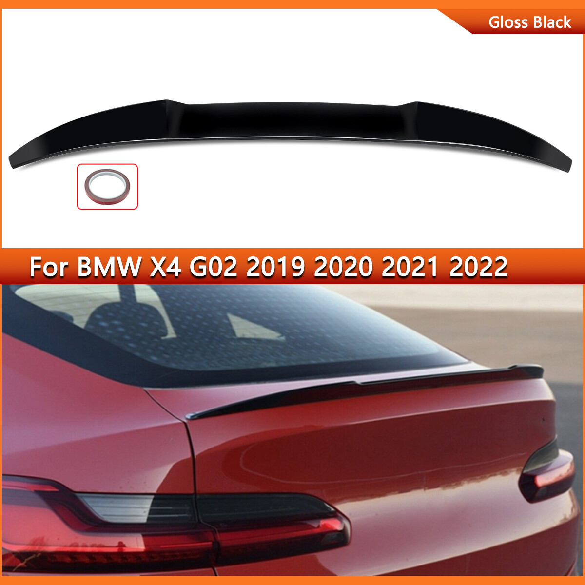 M4 Style Rear Trunk Spoiler Wing For 2019-2024 BMW X4 G02 M Sport ...