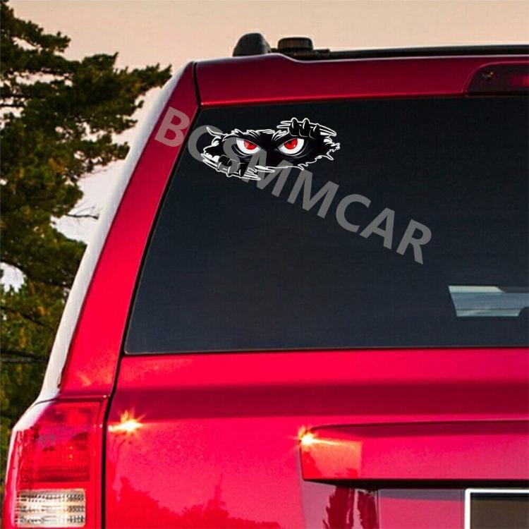 3Pcs Vinyl Bumper Decal Angry Eyes Car Stickers Waterproof Black ...