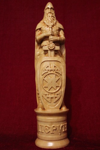 Perun Statue Slaviс god Perun Wooden carved Statue | eBay