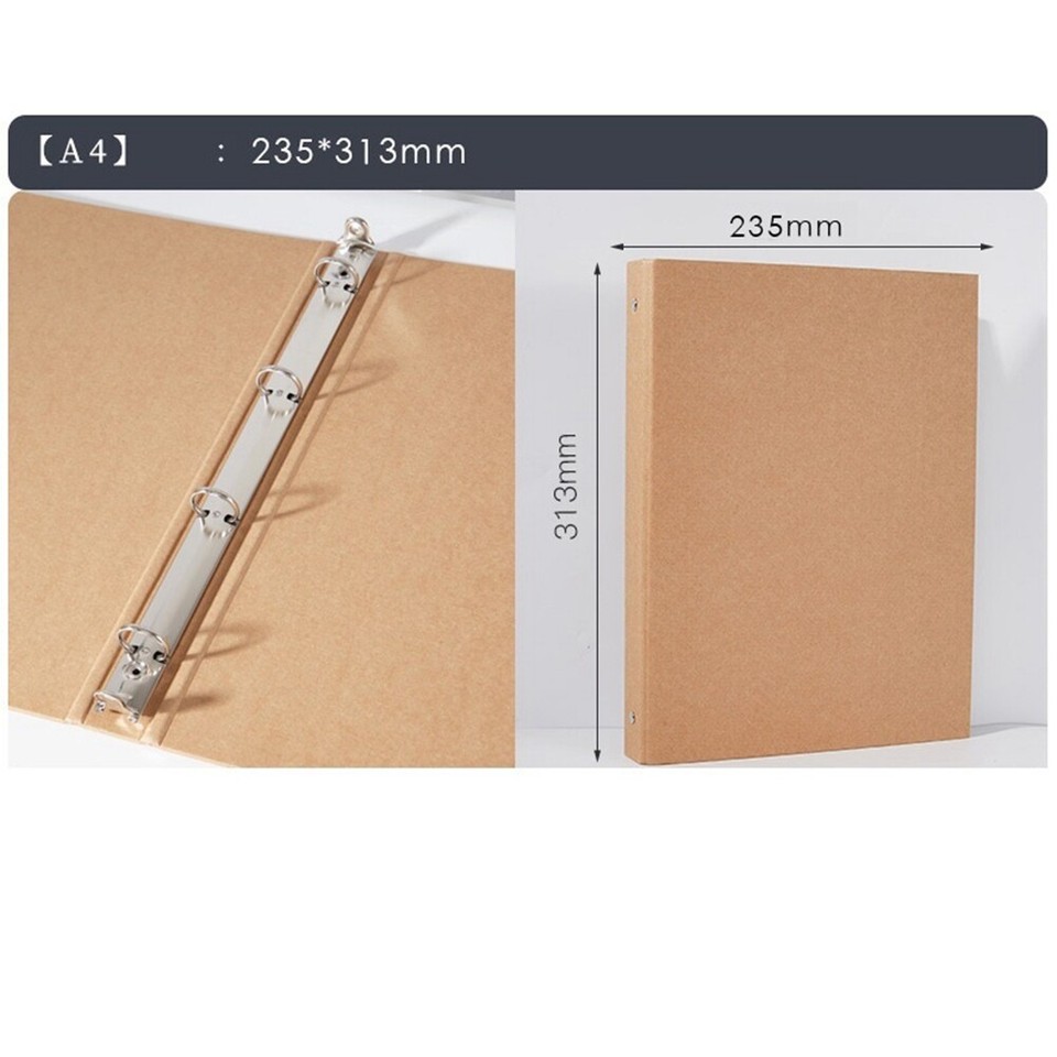 2Pcs A4 Kraft Folders Refillable Binder,A4 Kraft Binder Tray with 25100 ...