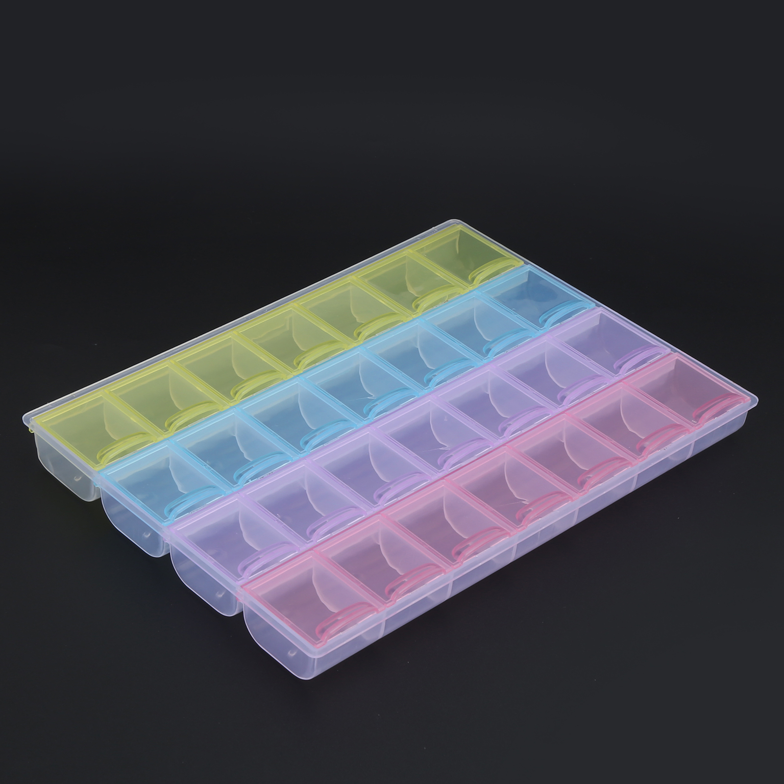 Rhinestone Storage Box 28 Grids Bead Organizer For Sewing Crafting Box ...