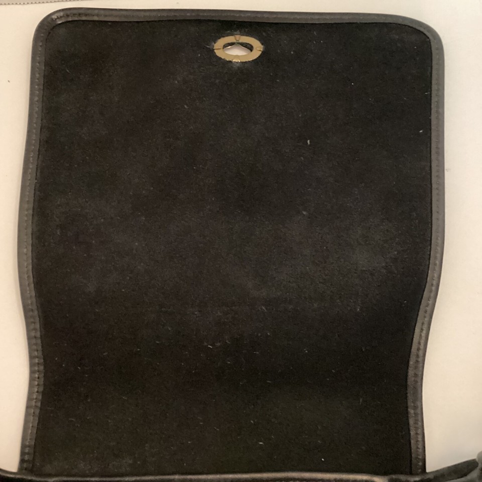 Vintage Coach Legacy Companion Flap 9715 Black Leather Crossbody ...