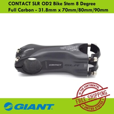 GIANT CONTACT SLR OD2 Bike Stem 8 Degree Full Carbon - 31.8mm x 70mm ...