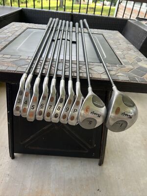 Mirage Bilateral Irons 3-9, Pitching Wedge, And 2 drivers | eBay