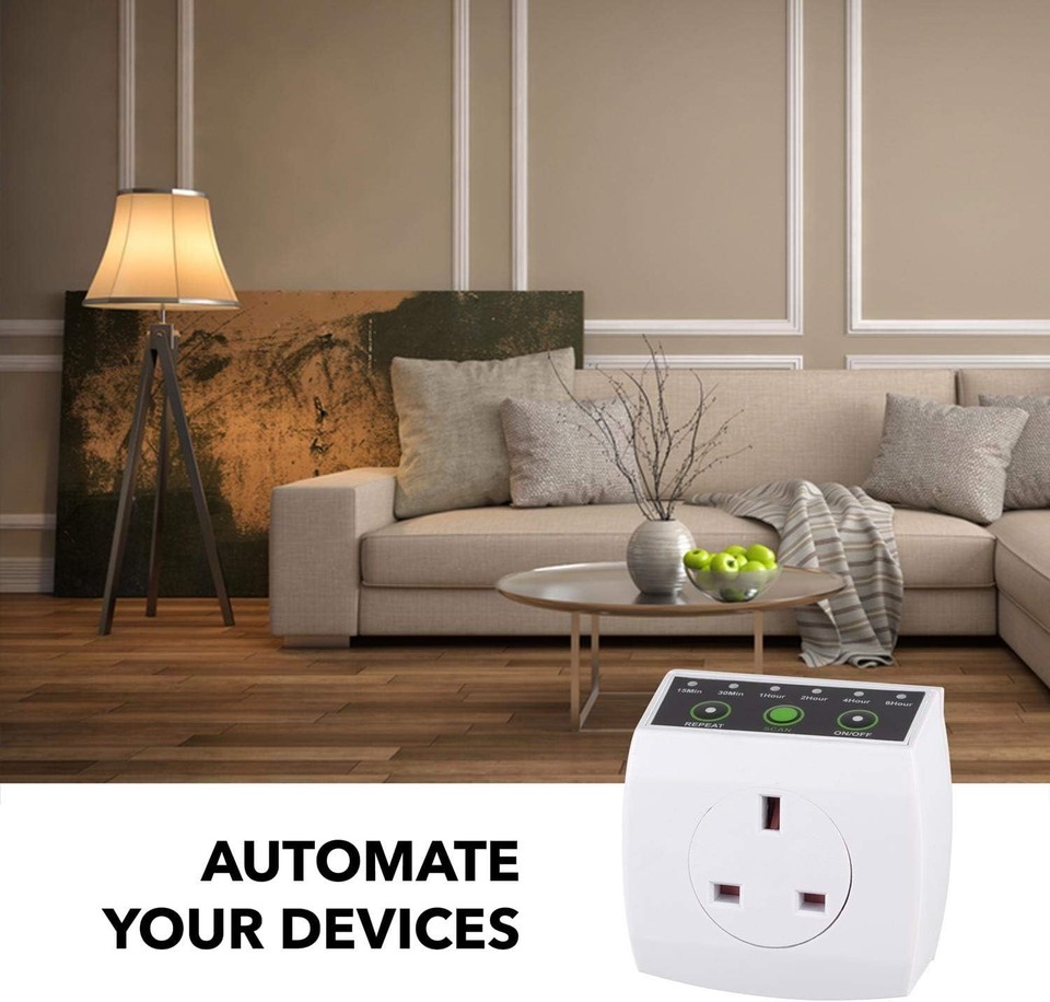 HBN Countdown Timer Plug 240V 13A with Repeat Function for Energy ...