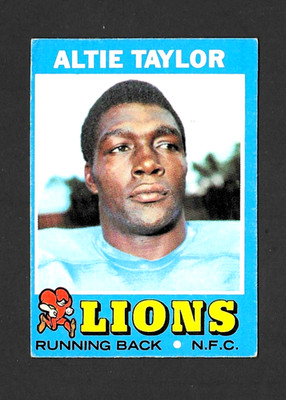1971 TOPPS FOOTBALL # 62 ALTIE TAYLOR (RC) DETROIT LIONS ROOKIE VG-EX ...