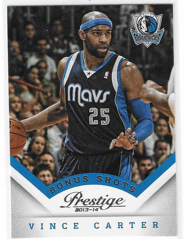 2013-14 Panini Prestige Bonus Shots Silver #139 Vince Carter Dallas ...