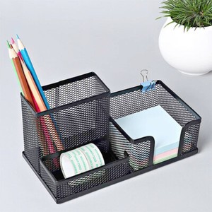 Office Desk Tidy Organiser Pen Holder Mesh Stationery Container Popular ...
