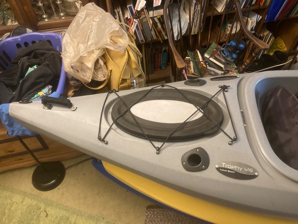 Kayak Gray Trophy 126 Future Beach 10’ 4’’ long, 29” across and 12 ...