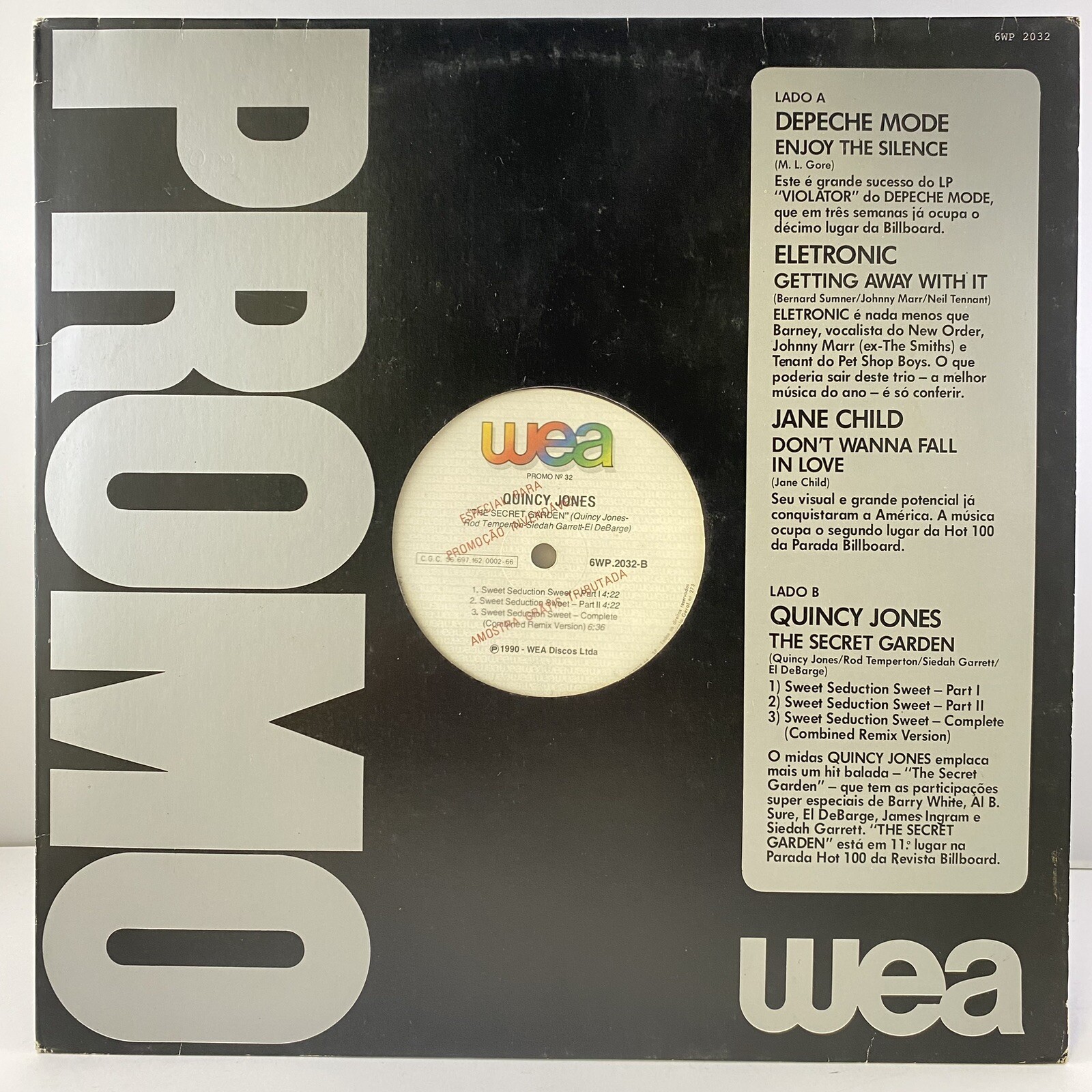 WEA Compilation Promo Lp Vinyl 1990 Depeche Mode (Enjoy The Silence) NM ...