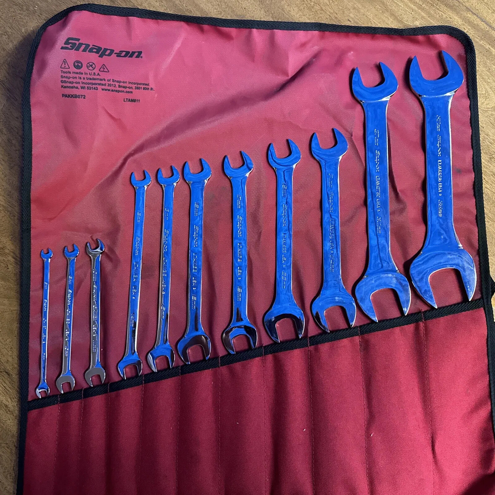 Snap-on 11 PC Offset Low Torque Slimline Open End Wrench Set 6 - 36mm ...