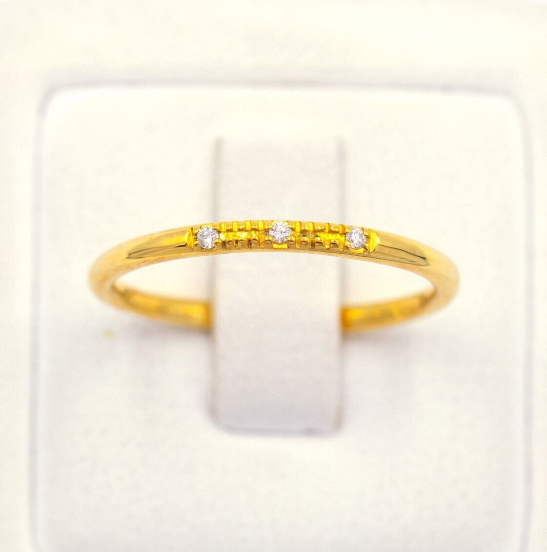 3 diamond pieces ring 9k yellow gold genuine diamond 375 9ct ME750 | eBay