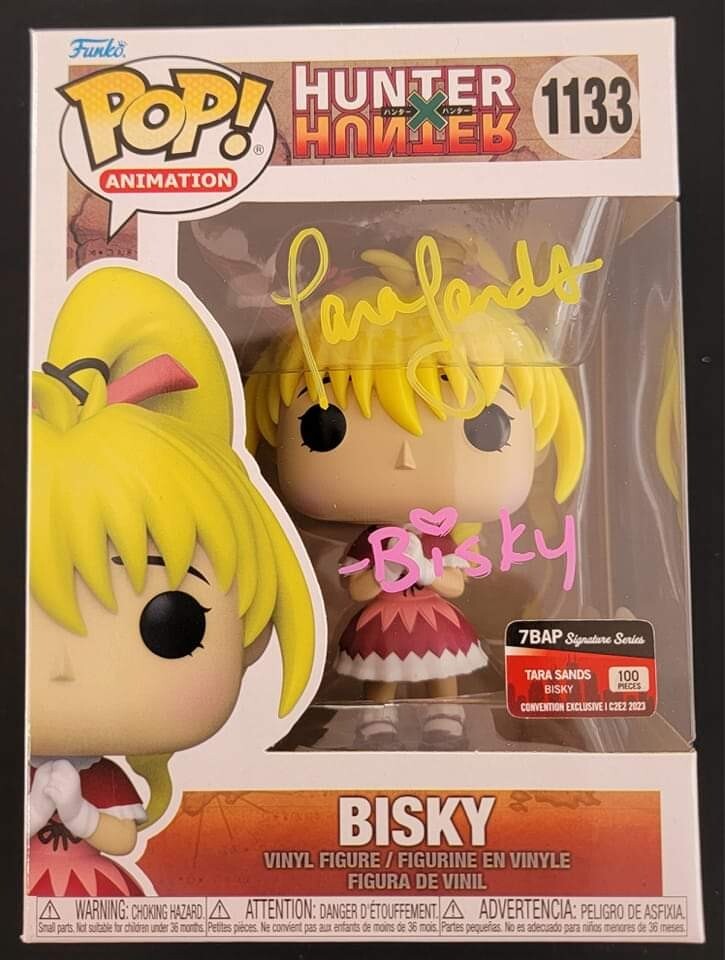 Tara Sands signed Bisky Hunter X Funko Pop #1133 with Bisky inscription ...