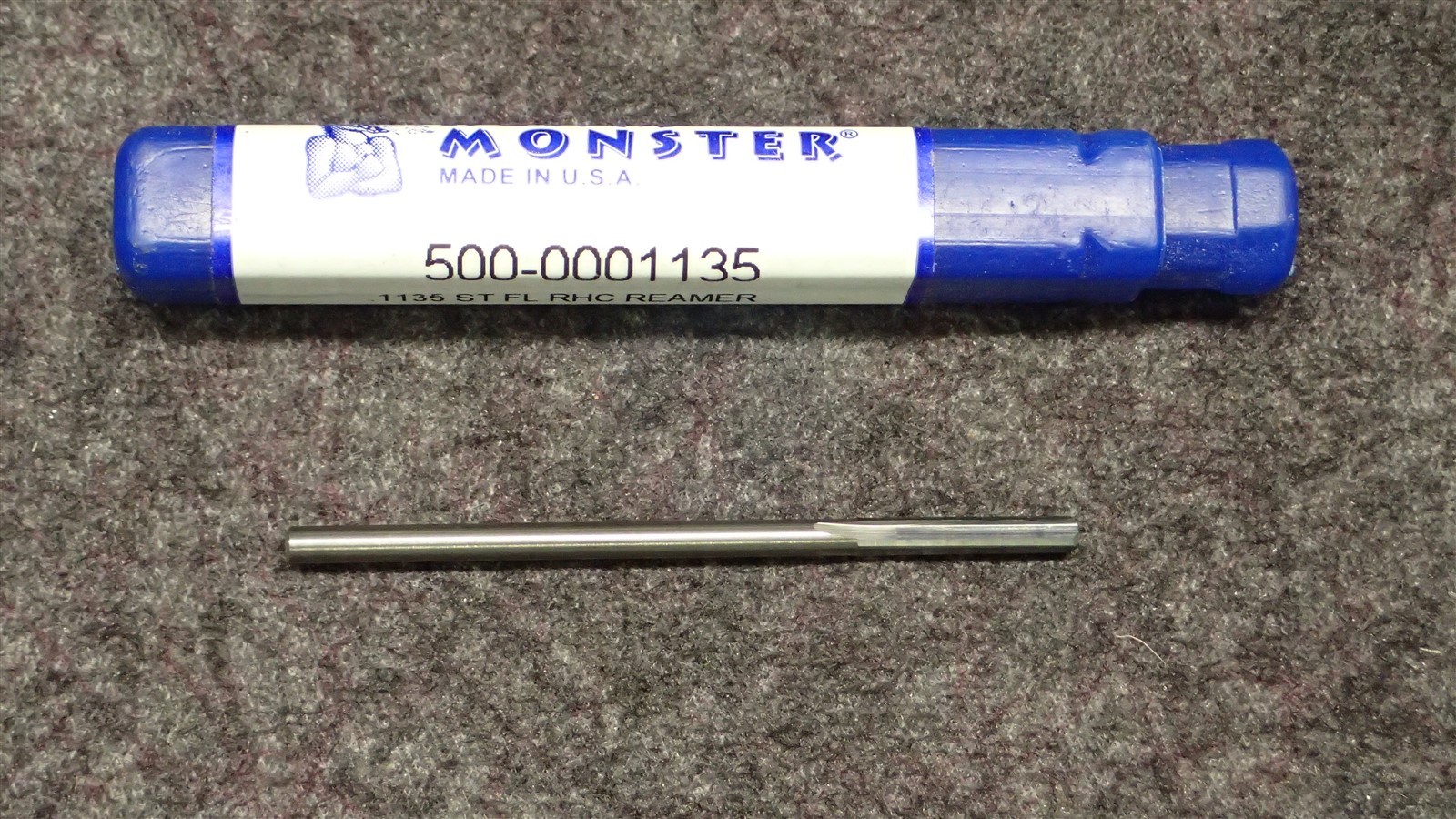 500-0001135 Monster Tool 0.1135" Diam, 5/8" STR FL RHC Reamer 2-1/4 ...