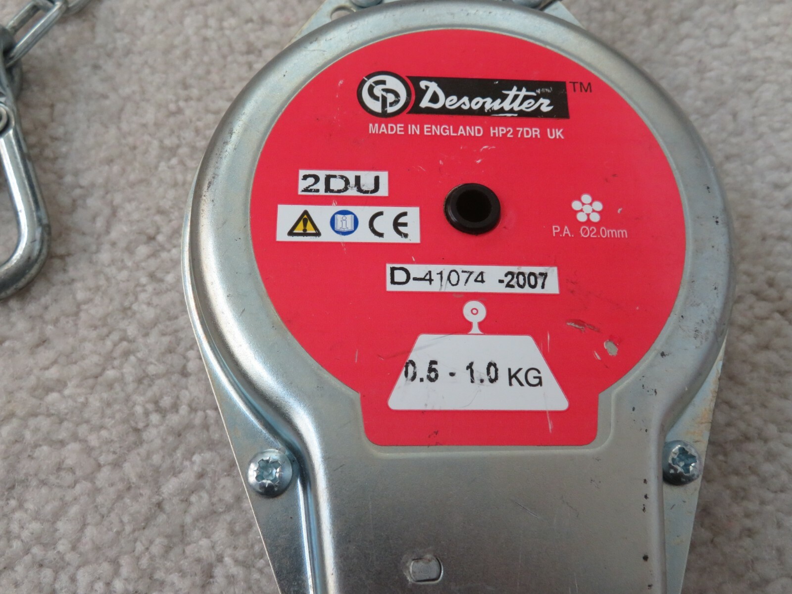 Desoutter 2DU Air Tool Balancer Holder 54532 - 0.5-1 KG - Made in ...