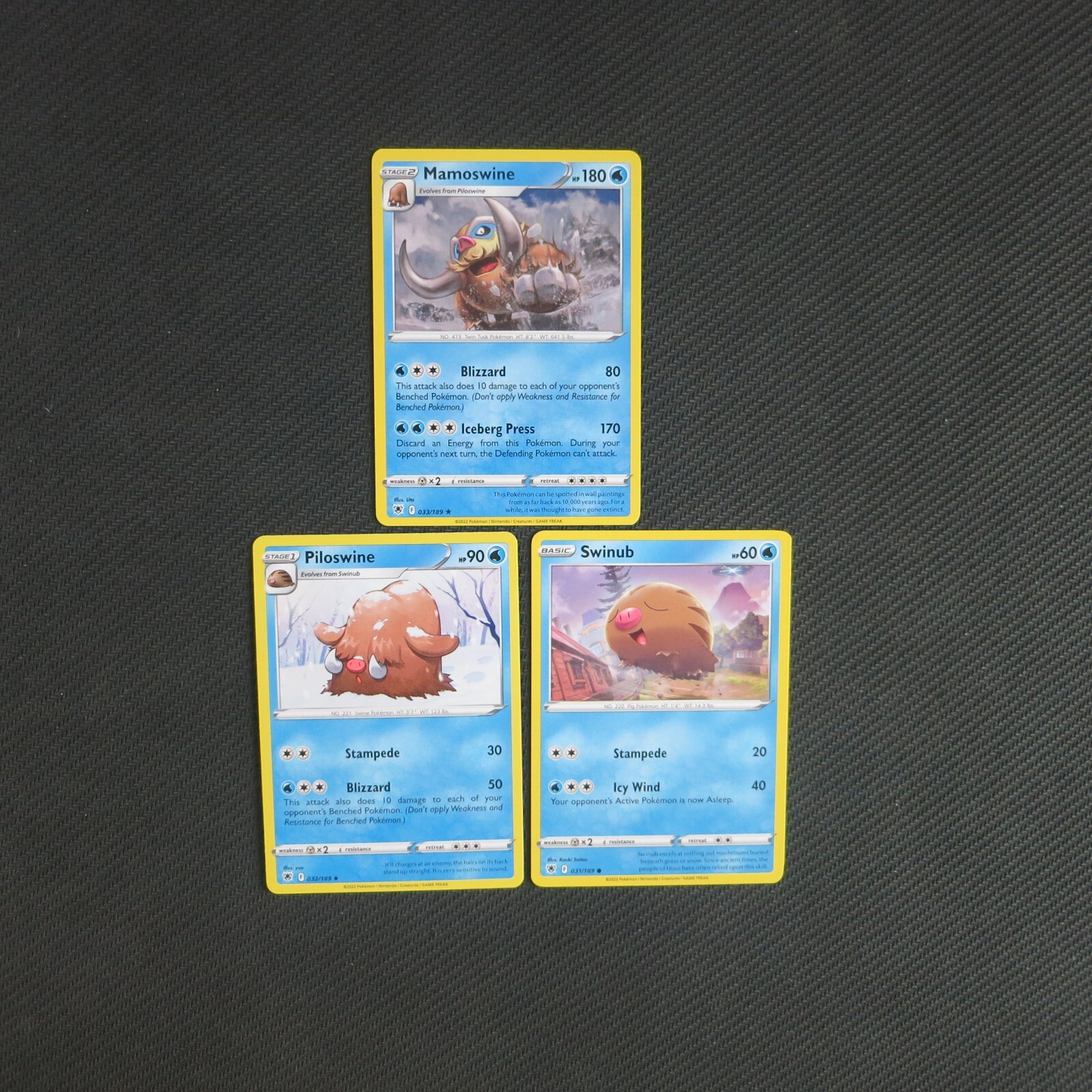 Mamoswine 033/189 RARE Piloswine 032/189 31/189 Astral Radiance Pokemon ...