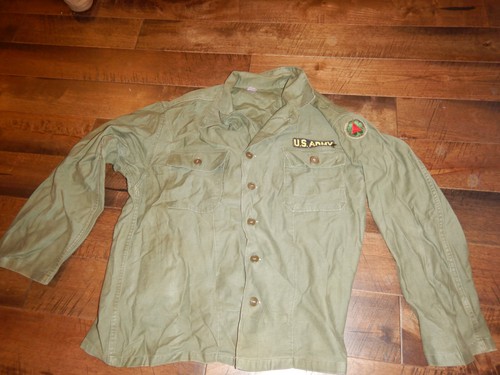 Exposed Button OG-107 Shirt * XIII Corps Patch * Vintage Army Shirt | eBay