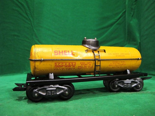 Marx 027 Gauge Post War All Metal Shell S.C.C.X. 652 Single Dome Tank ...