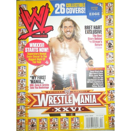 EDGE wwe 7/26 wrestlemania XXVI MICKIE JAMES POSTER shawn michaels ...