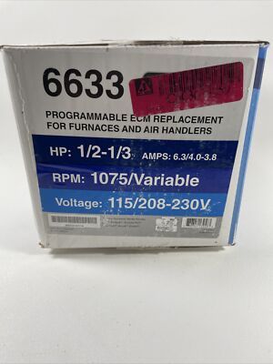 US Motors RESCUE Select Pro 6633 Programmable ECM Blower Motor 115 ...