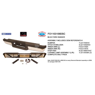 Bumper Fits 1993-2004 Ford Ranger Rear Step Assembly | eBay