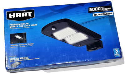 Hart Premium Solar Street And Area Light Solar Panel 5000 Max Lumens | eBay