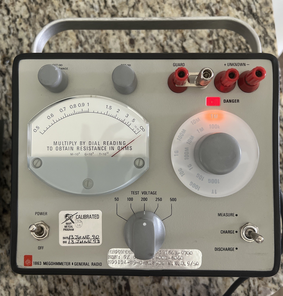 General Radio / GENRAD 1863 MEGOHMETER 50 kΩ to 20 TΩ | eBay