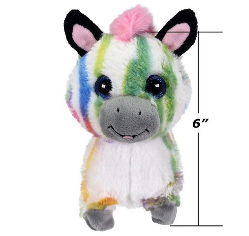 Kid Connection Mini Walking Rainbow Zebra Toy Baby Toddler Moving Plush ...