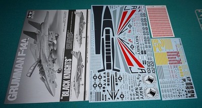 Grumman F-14A Black Knights Tamiya 1/32 60313 Decals Instructions RBF ...