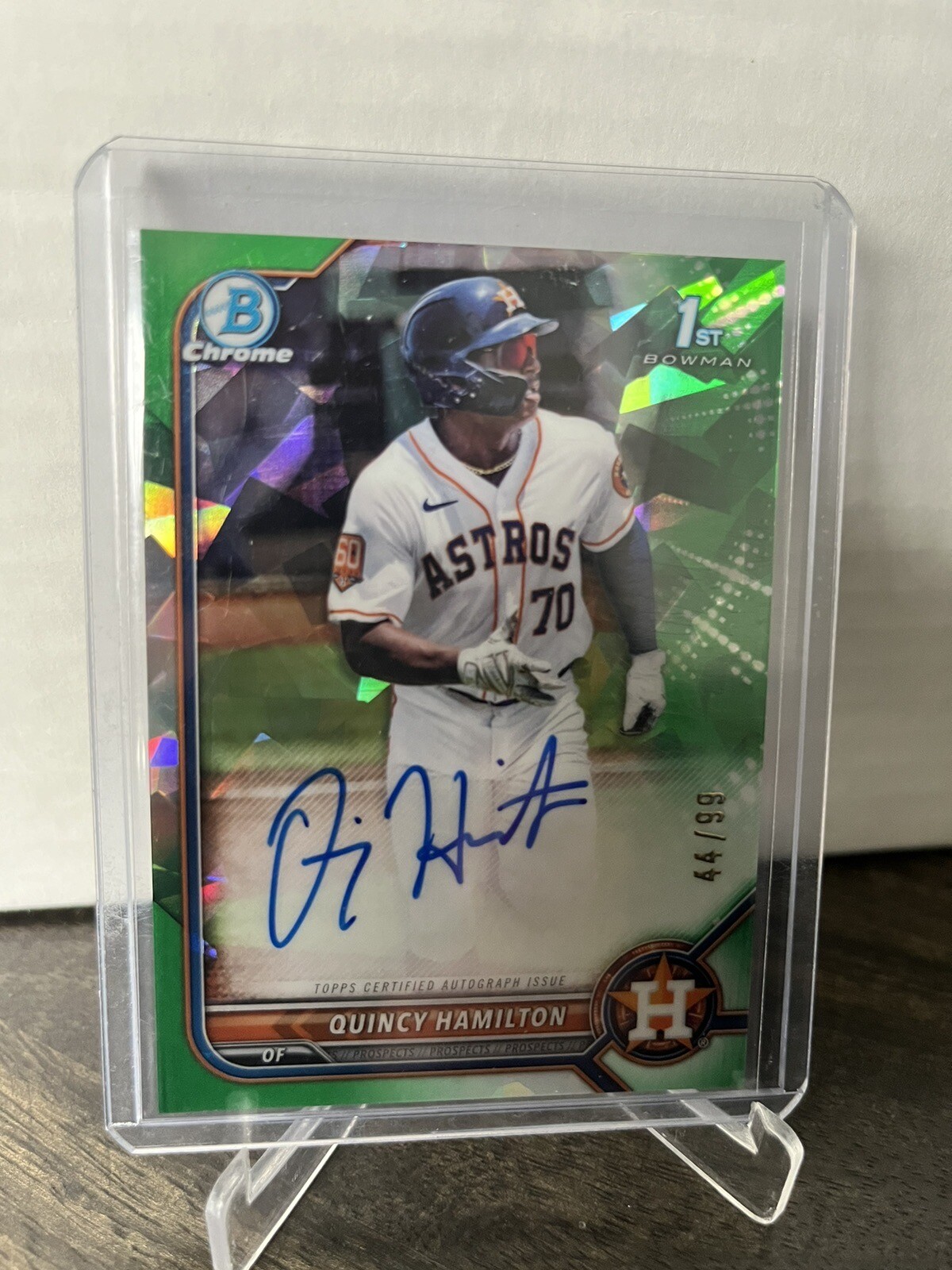 2022 Bowman Chrome CPA-QH Quincy Hamilton Green Atomic Auto 44/99 ...