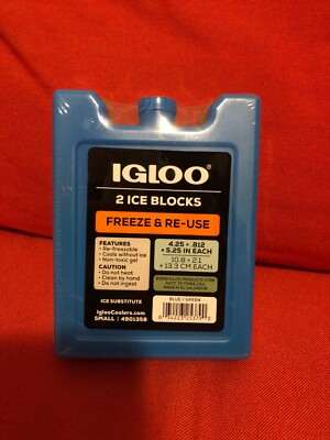 Igloo Refreezable Ice Block 2pk - Small Blue / Green | eBay