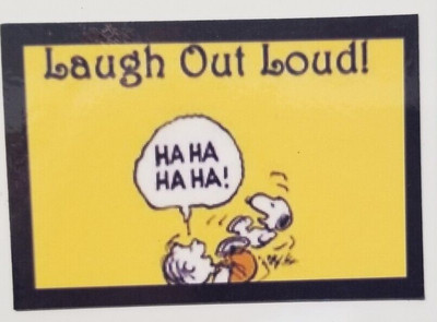 Laugh Out Loud HA HA HA! Snoopy Charlie Brown -MAGNET | eBay