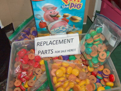 Pop The Pig Game Replacement Pieces Choose Color Burger Hamburger Dice ...