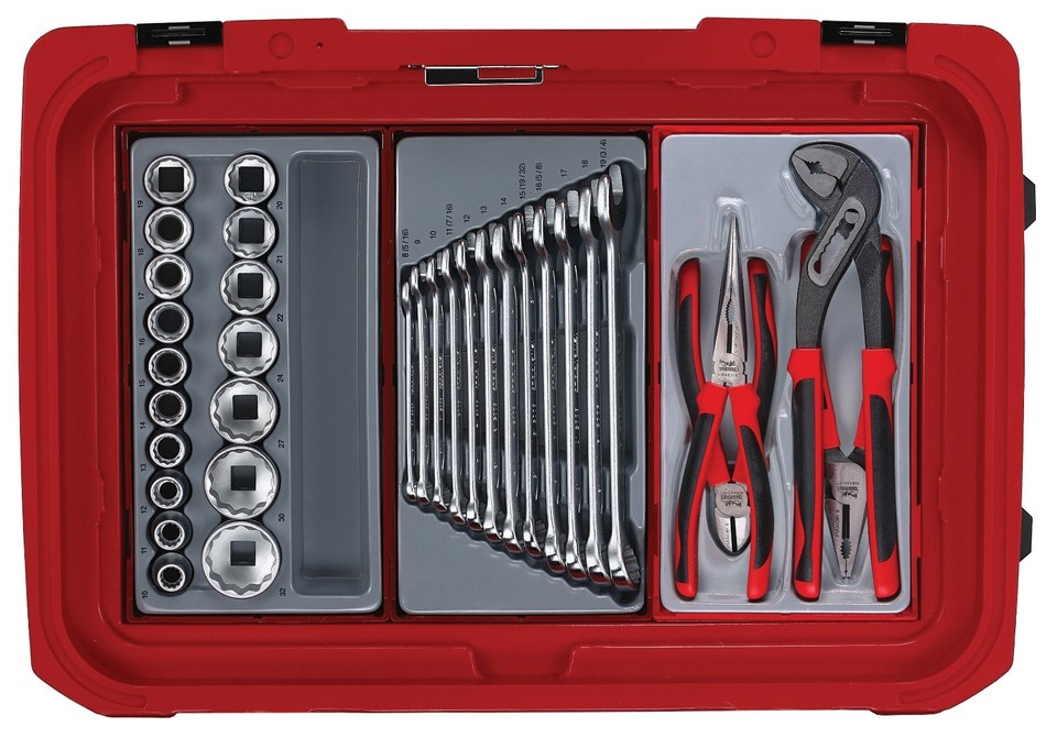 Teng Tools 113 Piece Mechanic's Portable Service Flight Style Tool Kit ...