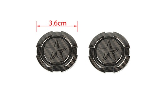 2×Carbon Fiber ABS Car Door Key Jack Socket Cover Fit For Suzuki Jimny ...