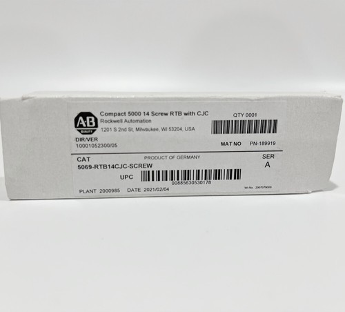 Allen-Bradley 5069-RTB14CJC-SCREW Compact 5000 14 Screw RTB with CJC | eBay