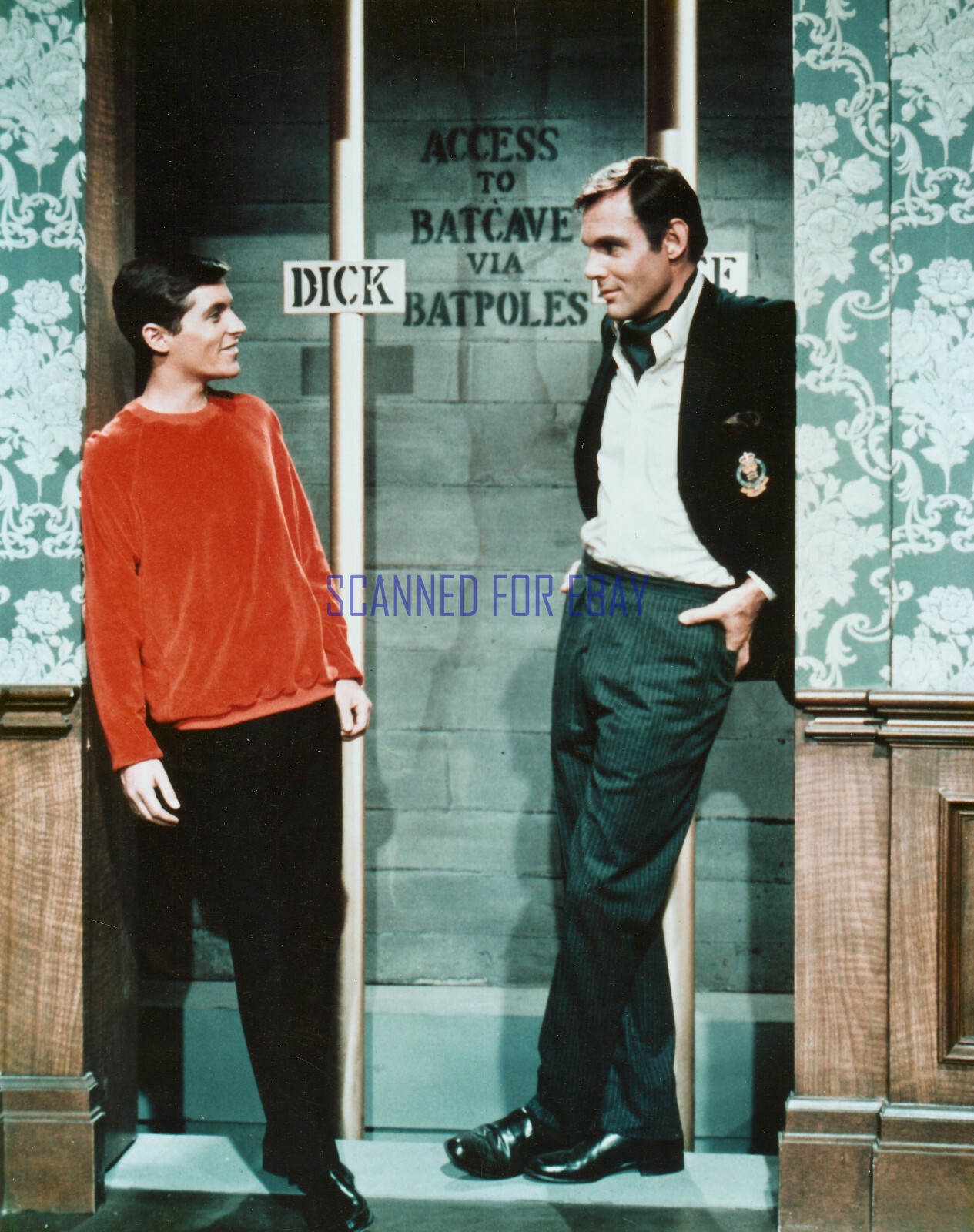 BATMAN ADAM WEST AND BURT WARD POSE NEAR THE BAT POLES | eBay