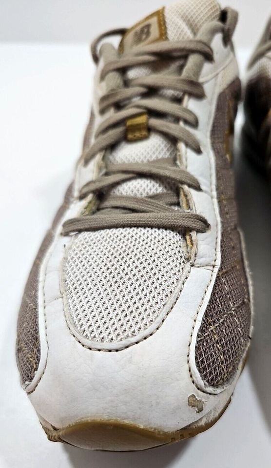New Balance Womens 442 CW442UG White Brown Running Shoes Sneakers Size ...