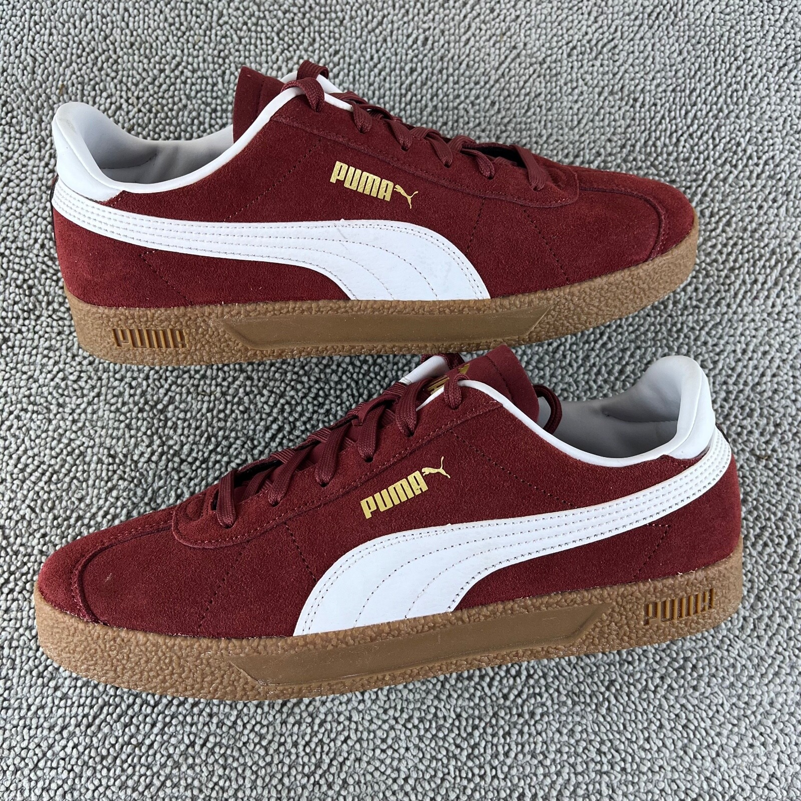 Puma Club Intense Red White Gum Soft Foam Shoes Sneak… - Gem