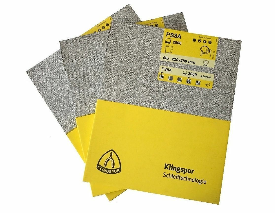 WET AND DRY SANDPAPER SANDING PAPER P60 - P2500 GRIT KLINGSPOR MIXED ...