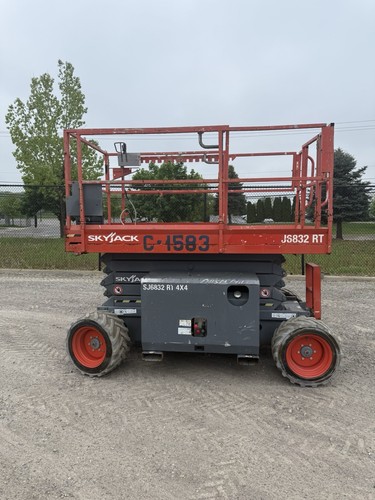 2014 SkyJack SJ6832RT Rough Terrain Scissor Lift - 32 Ft. Max Height ...