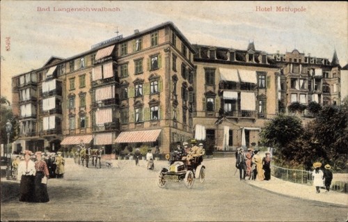 Ak Langenschwalbach Bad Schwalbach im Taunus, Hotel Metropole ...