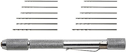 Excel Mini Pin Vise w/ 12 Assorted Drill Bits - Hobby and Plastic Model ...