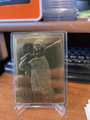 Duke Snider HOF 1996 Danbury Mint Sealed 22 kt Gold Card #7 Brooklyn ...