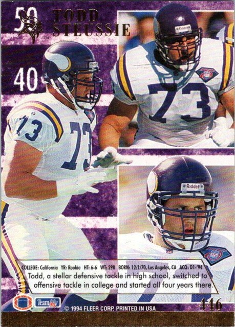 1994 Fleer Ultra - #446 Todd Steussie (RC) for sale online | eBay