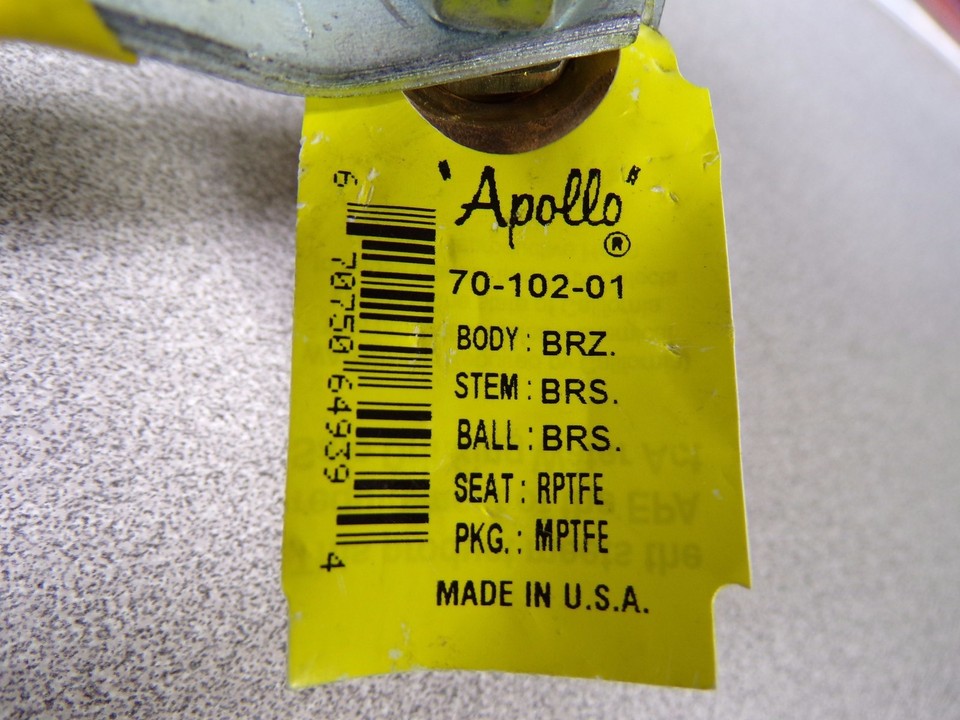 APOLLO Bronze B584 FNPT x FNPT Ball Valve, Lever, 3/8" Pipe Size (k) | eBay