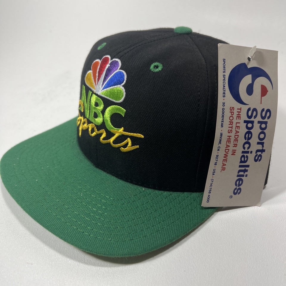VTG 90s NBC Sports Hat Sports Specialties black Snapback Cap New Old ...