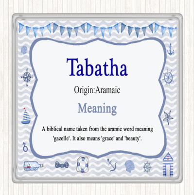 Tabatha Name Meaning Drinks Mat Coaster Nautical | eBay UK
