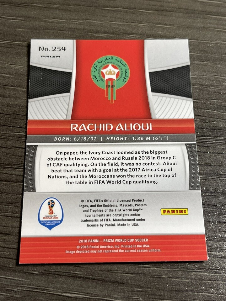 2018 Panini Prizm World Cup Soccer Silver #254 Rachid Alioui | eBay