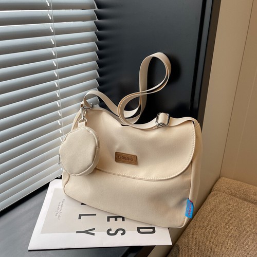 Chic Canvas Crossbody Bag For Women With Inner Compartment And Trendy ...